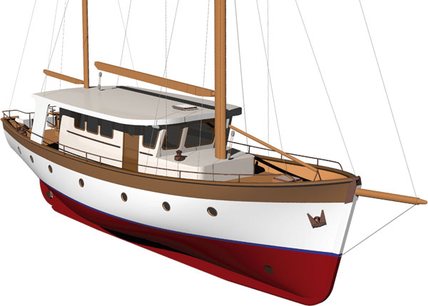 Nielsen 56 Trawler Yacht Drawings